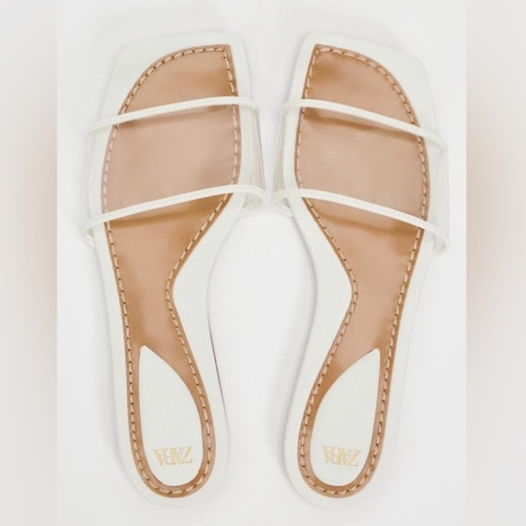 Zara | Shoes | Zara Vinyl Slide Sandals | Poshmark